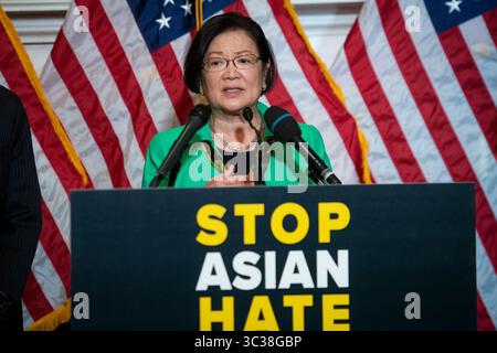 United States Senator Mazie Hirono (Democrat of Hawaii) speaks during a ...