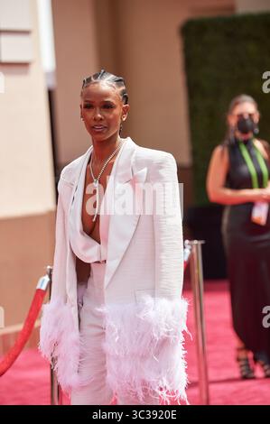 Tiara Thomas arrives at the Oscars on Sunday, April 25, 2021, at Union ...