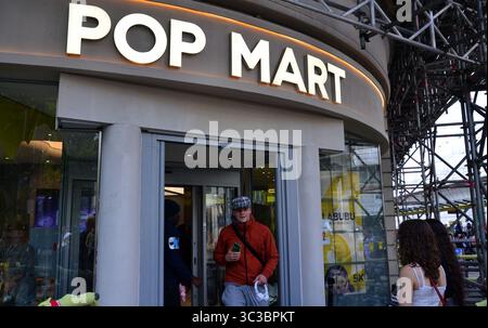 Manchester, UK, 25th July, 2025 Pop Mart, maker of the viral Labubu ...