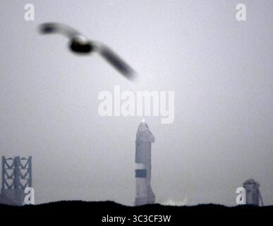 SpaceX Starship SN15 on the launch pad in Boca Chica, Texas on May 1st ...