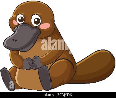 Platypus with happy face illustration Stock Vector Image & Art - Alamy