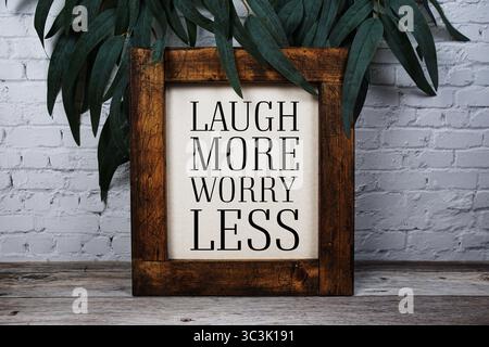Laugh More Worry Less text message inspirational and motivational ...