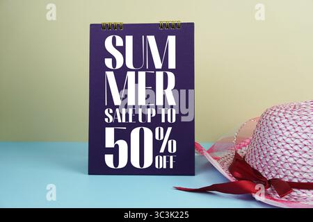 Super Summer Sale promotion decoration with nautical marine ornament on ...