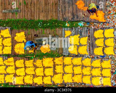 leather recycling process in Bangladesh Stock Photo - Alamy