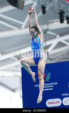 Chen Yiwen competes in the 3m springboard event. Singapore City ...
