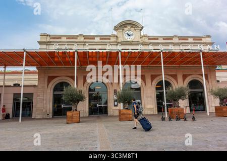 Perpignan, France, SNCF Train Station, Outside, Front, Street Scenes ...