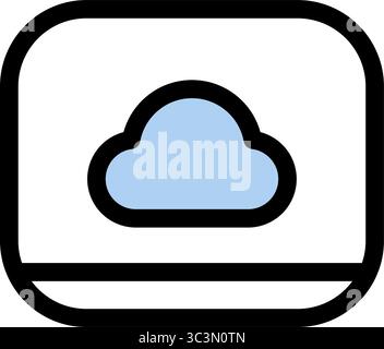 Cloud icons in rounded square color glossy button set Stock Vector ...