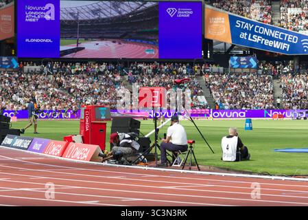 General View of the giant screen inside the Dallas Stadium ahead of the ...