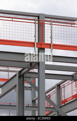 Steel skeleton frame and high visibility edge protection safety barrier ...
