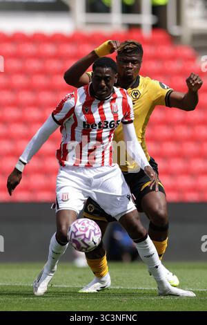 Stoke City's Divin Mubama during the pre-season friendly match at ...