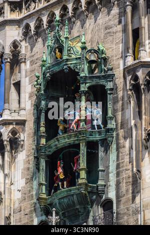 The Rathaus-Glockenspiel is a large mechanical clock located in ...