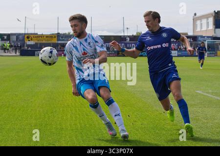 Barrow's Ben Jackson in action with Cambridge United's McConnell during ...