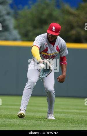 Denver, USA. 23rd July, 2025. July 23 2025: Saint Louis pitcher John ...