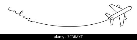 ticket flight single isolated icon with dash or dashed line style ...