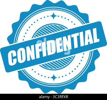 Confidential Stamp Badge – Secure Data Vector Seal Label for Privacy ...