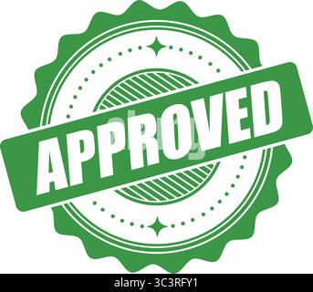 Approved Badge Stamp – Certified Approval Vector Label Design for ...