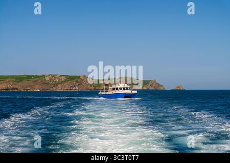 Dale Sailing Wavedancer II passenger ferry from Martin's Haven in front ...