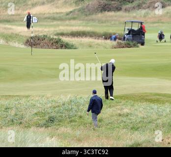 President Donald Trump plays golf at Trump National Golf Club in ...