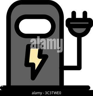 Electrical charging station symbol - renewable energy, sustainability ...