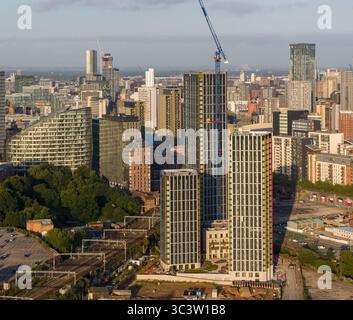 Aerial image of Manchester Skyline featuring Victoria Riverside Stock ...