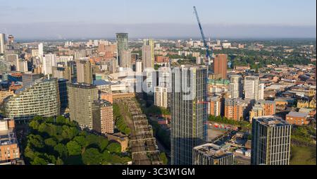 Aerial image of Manchester Skyline featuring Victoria Riverside Stock ...