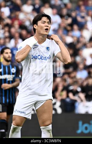 Genk's Hyeon-Gyu Oh pictured before a soccer match between KRC Genk and Zulte Waregem, Sunday 31 ...