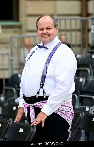 Markus Majowski bei der Generalprobe des Theaterstücks Jedermann bei ...