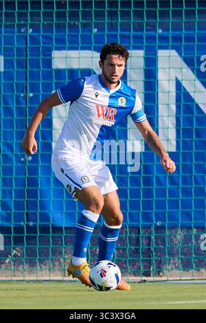Lewis Travis of Blackburn Rovers in action during the Sky Bet ...