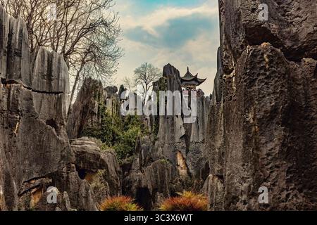 Shilin Stone Forest in Yunnan province China Stock Photo - Alamy