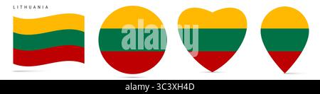 Heart shape of Lithuanian insignia isolated on white Stock Photo - Alamy
