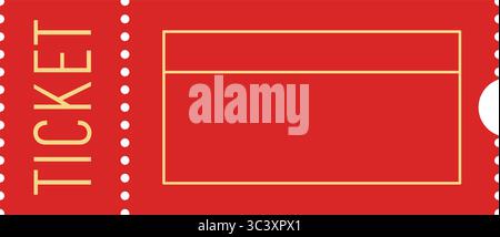 Perforated ticket stub with copy space vector illustration black fill ...