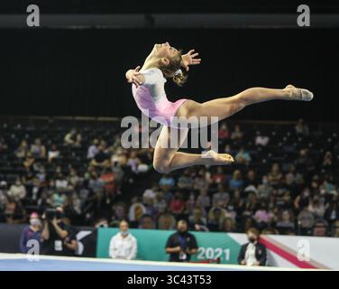 May 22, 2021: Olympic hopeful Grace McCallum performs her floor routine ...