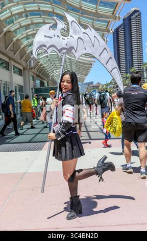 Cosplayer auf der San Diego Comic-Con International 2024 im San Diego ...