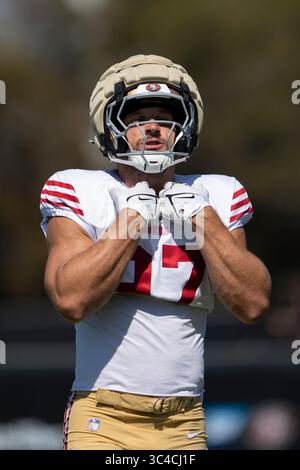 Jul 28, 2025; Santa Clara, California, USA; San Francisco 49ers ...