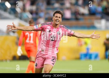 Inter Miami forward Tadeo Allende (21) high fives Inter Miami ...