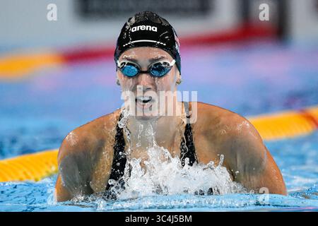 Alex Walsh of the United States competes in the women's 200-meter ...