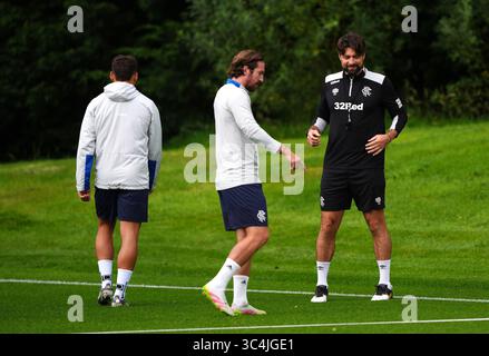 Rangers manager Russell Martin with Joe Rothwell during the William ...