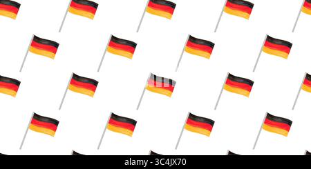 Watercolor hand drawn seamless banner of hanging red and purple hearts ...