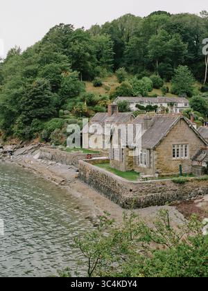 The beach at Durgan on the Helford River, Cornwall Stock Photo - Alamy