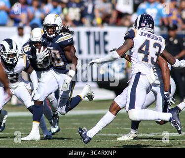 Los Angeles Chargers running back Austin Ekeler (30) reacts after ...