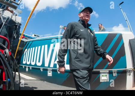 Tennessee Titans president of football operations Chad Brinker arrives ...