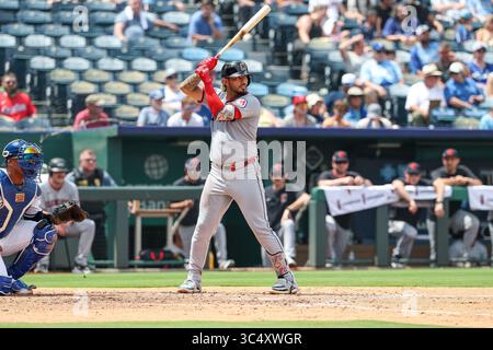 Cleveland Guardians shortstop Gabriel Arias can't make the play on the ...