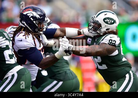 Denver Broncos guard Billy Turner (57) against the Indianapolis Colts ...