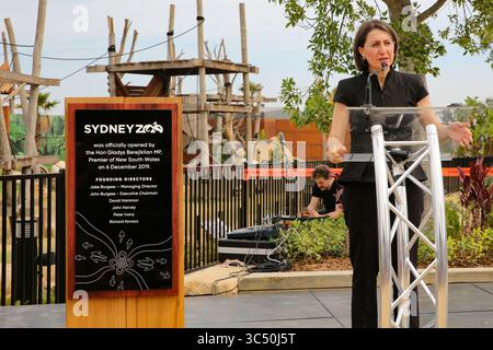 NSW Premier Gladys Berejiklian at a press conference at Lismore Pre ...