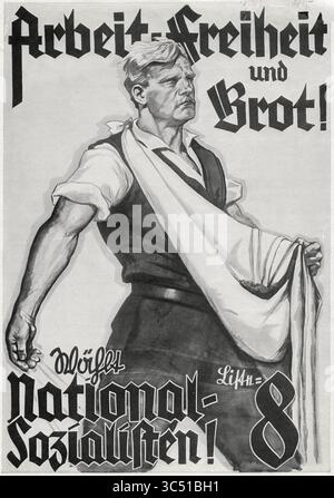 Vintage 1930's Nazi Propaganda image of Reichskanzler Adolf Hitler ...