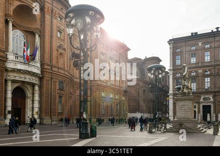 Italy Piedmont Turin Piazza Carignano - Carignano Palace Courtyard ...