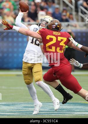 Iowa State linebacker Mike Rose (23) defends during an NCAA football ...