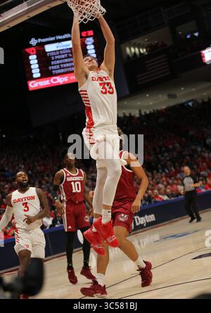Dayton forward Ryan Mikesell (33) in action during an NCAA college ...
