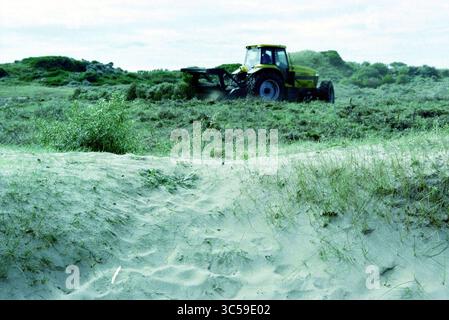 Hills of sandy terrain are visible in the Kiskunsag region of Hungary ...
