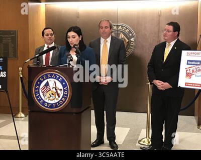 Rep. Randy Fine (R-Fla.) speaks with reporters outside the U.S. Capitol ...